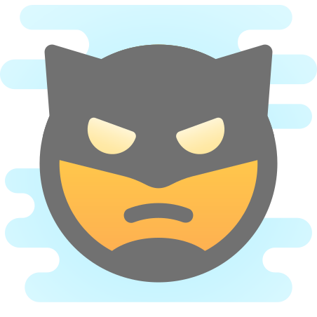 Batman Emoji icon in Cute Clipart Style