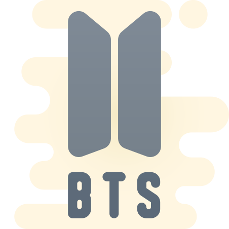 BTS Logo icon in Cute Clipart Style
