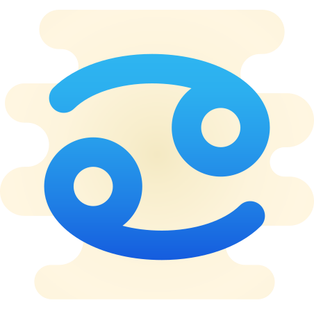 Cancer icon in Cute Clipart Style