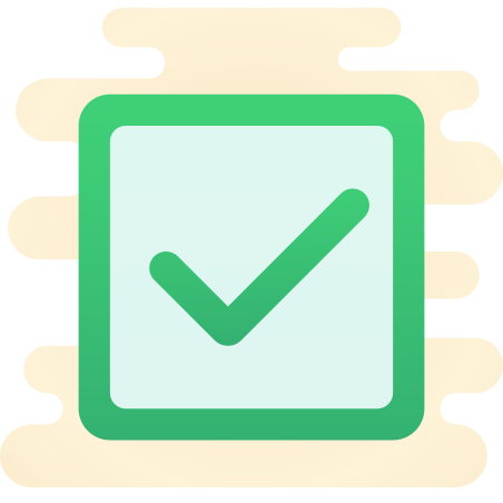 Checked Checkbox icon in Cute Clipart Style