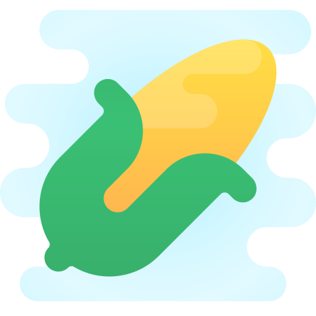 Corn icon in Cute Clipart Style