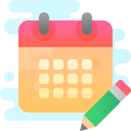 Edit Calendar icon in Cute Clipart Style