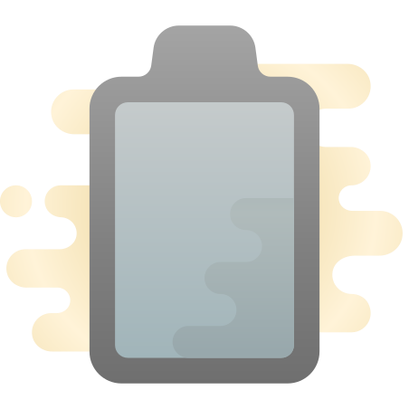 Empty Battery icon in Cute Clipart Style
