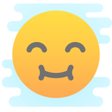 Fat Emoji icon in Cute Clipart Style