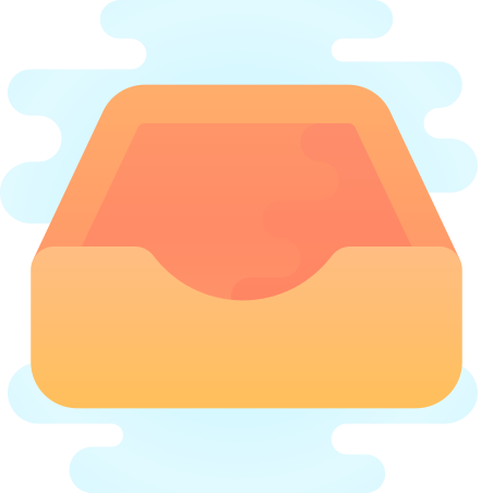 Inbox icon in Cute Clipart Style