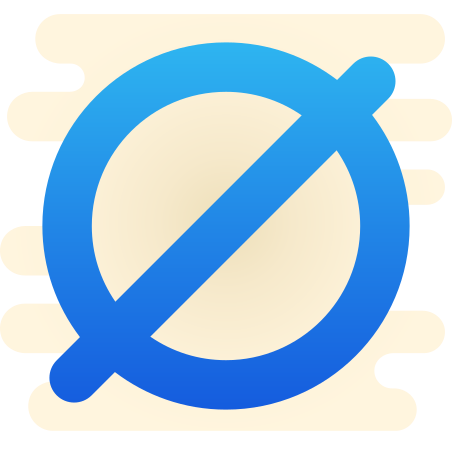Null Symbol icon in Cute Clipart Style