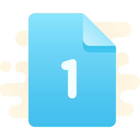 One Page icon in Cute Clipart Style