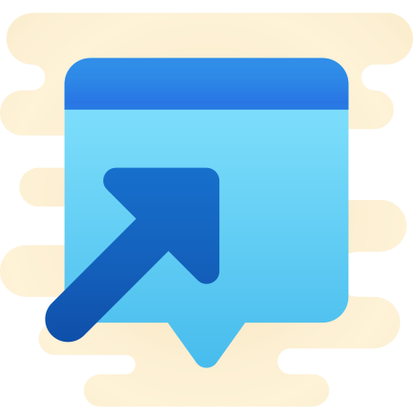 Open in Popup icon in Cute Clipart Style