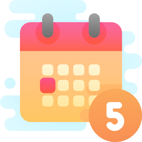 Pay Date icon in Cute Clipart Style
