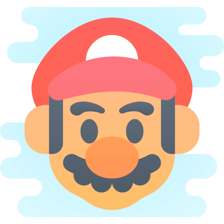 Super Mario icon in Cute Clipart Style