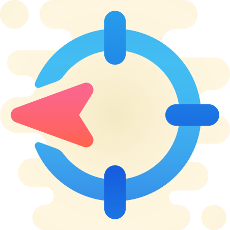 West Direction icon in Cute Clipart Style