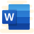 Microsoft Word 2019 icon in Cute Clipart Style