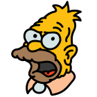 Abraham Simpson icon in Doodle Style