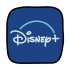 Disney Plus icon in Doodle Style