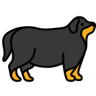 Fat Dog icon in Doodle Style