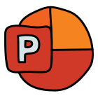 Microsoft PowerPoint 2019 icon in Doodle Style