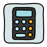 Calculator icon in Doodle Style