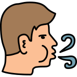 Blow icon in Doodle Style