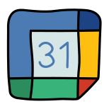 Google Calendar icon in Doodle Style