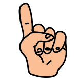 One Finger icon in Doodle Style