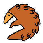Pangolin icon in Doodle Style