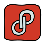Poshmark icon in Doodle Style