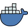 Docker icons in All style for graphic & UI design
