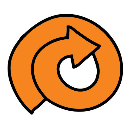 3D Rotate icon in Doodle Style