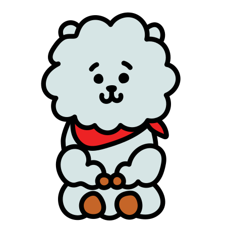 BT21 Rj icon in Doodle Style