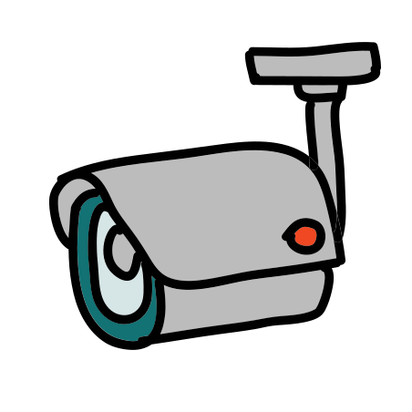 Bullet Camera icon in Doodle Style