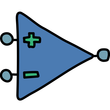 Comparator icon in Doodle Style