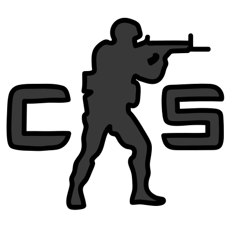 Counter Strike icon in Doodle Style