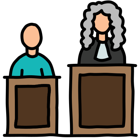 Court icon in Doodle Style
