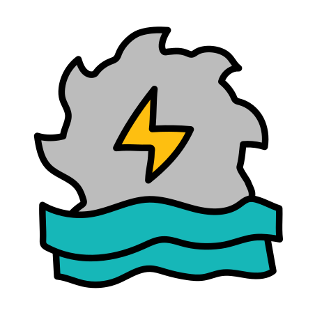 Hydroelectric icon in Doodle Style