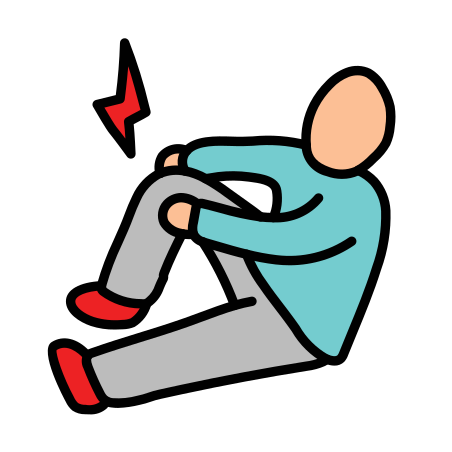 Leg Trauma icon in Doodle Style