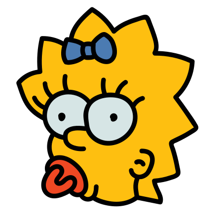 Maggie Simpson icon in Doodle Style