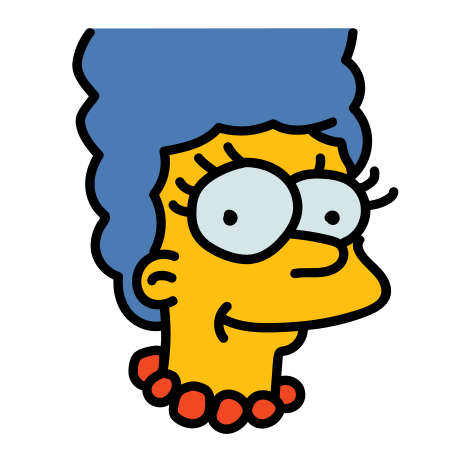 Marge Simpson icon in Doodle Style