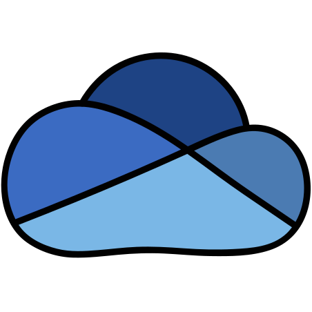 Ícone de Microsoft Onedrive 2019 no estilo Doodle