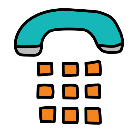 Number Pad icon in Doodle Style