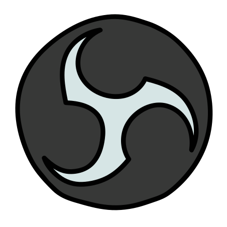 OBS Studio icon in Doodle Style