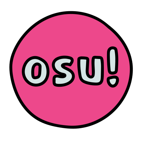 Osu icon in Doodle Style