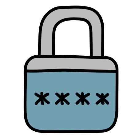 Password icon in Doodle Style