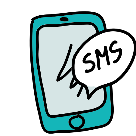 SMS icon in Doodle Style