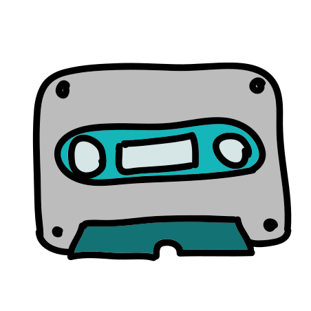 Tape Drive icon in Doodle Style
