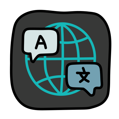 Translate App icon in Doodle Style