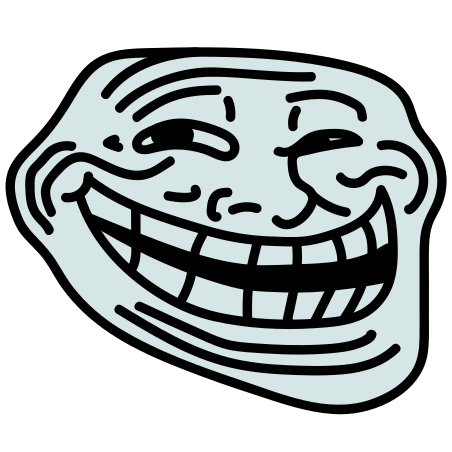 Trollface icon in Doodle Style