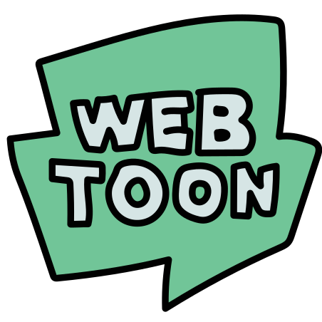 Webtoon icon in Doodle Style