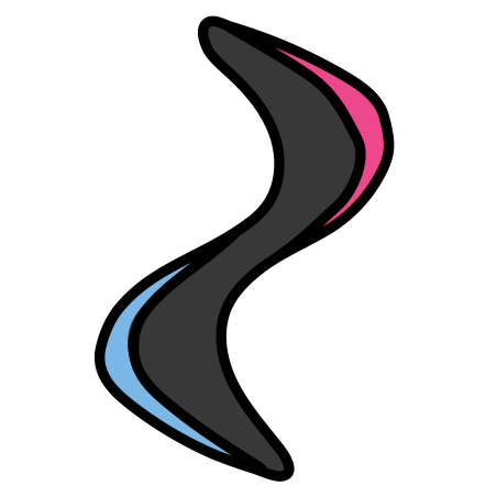 Zoomerang icon in Doodle Style