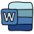 Microsoft Word 2019 icon in Doodle Style
