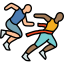 Runners Crossing Finish Line icon in Doodle Style